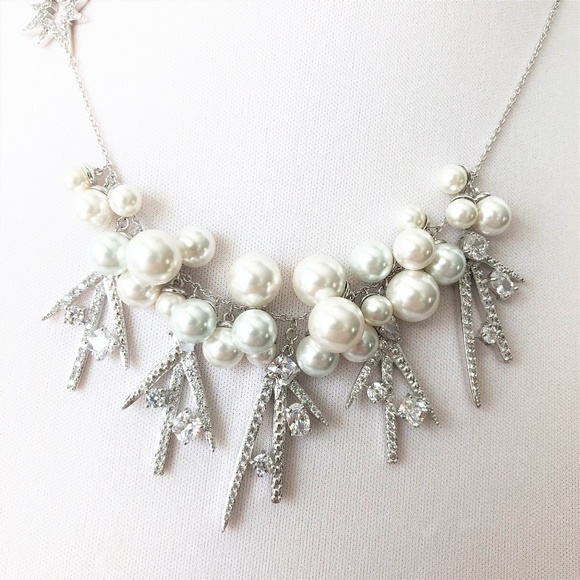 Betsey Johnson | Jewelry | Betsey Johnson Blue Starlet Pearl Frontal ...